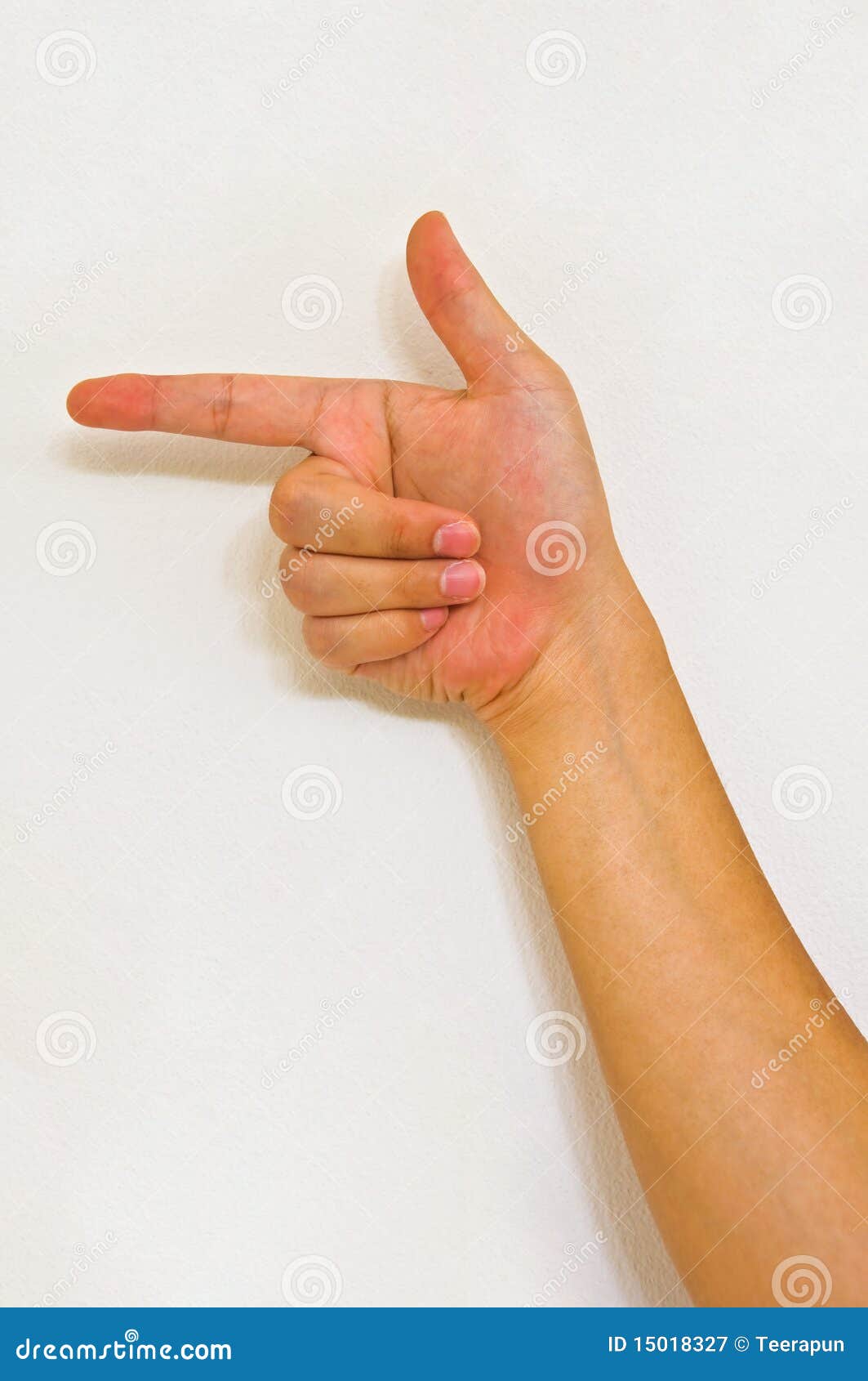 Signe de main image stock. Image du signal, bras, orienter - 15018327