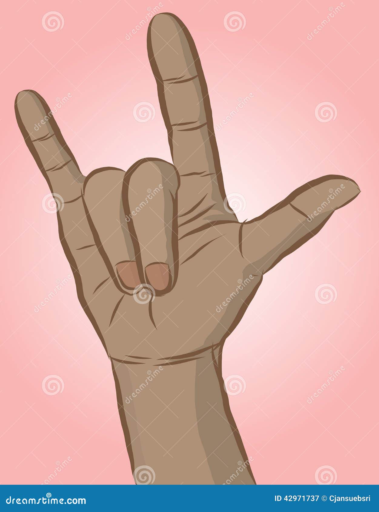 Signe de main illustration de vecteur. Illustration du langage - 42971737