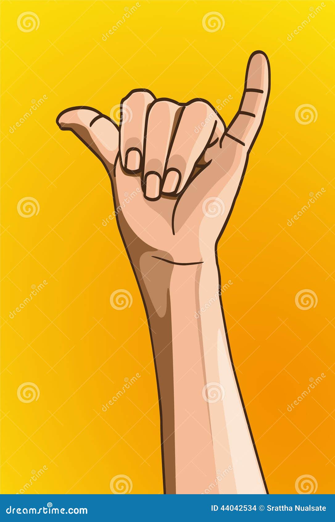 Signe de main illustration de vecteur. Illustration du canons - 44042534