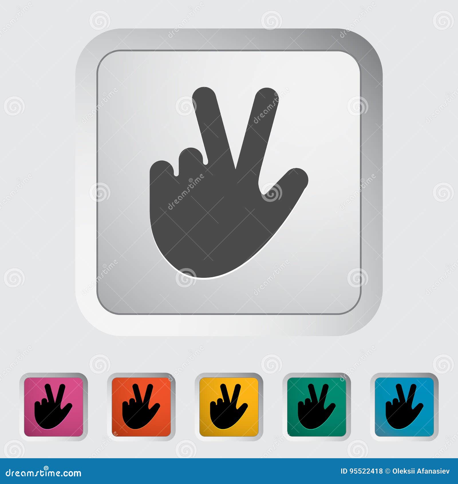 Signe de main illustration de vecteur. Illustration du graphisme - 95522418