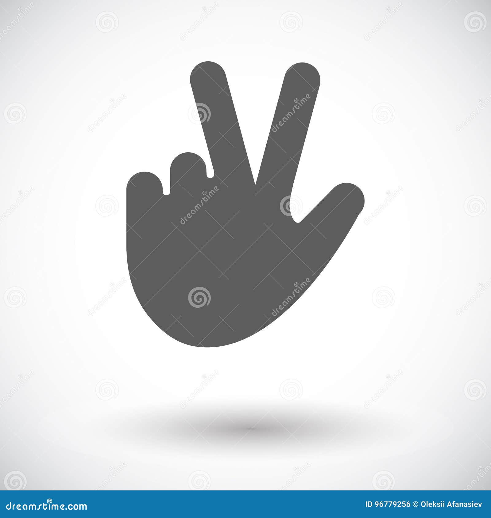 Signe de main illustration de vecteur. Illustration du sensation - 96779256