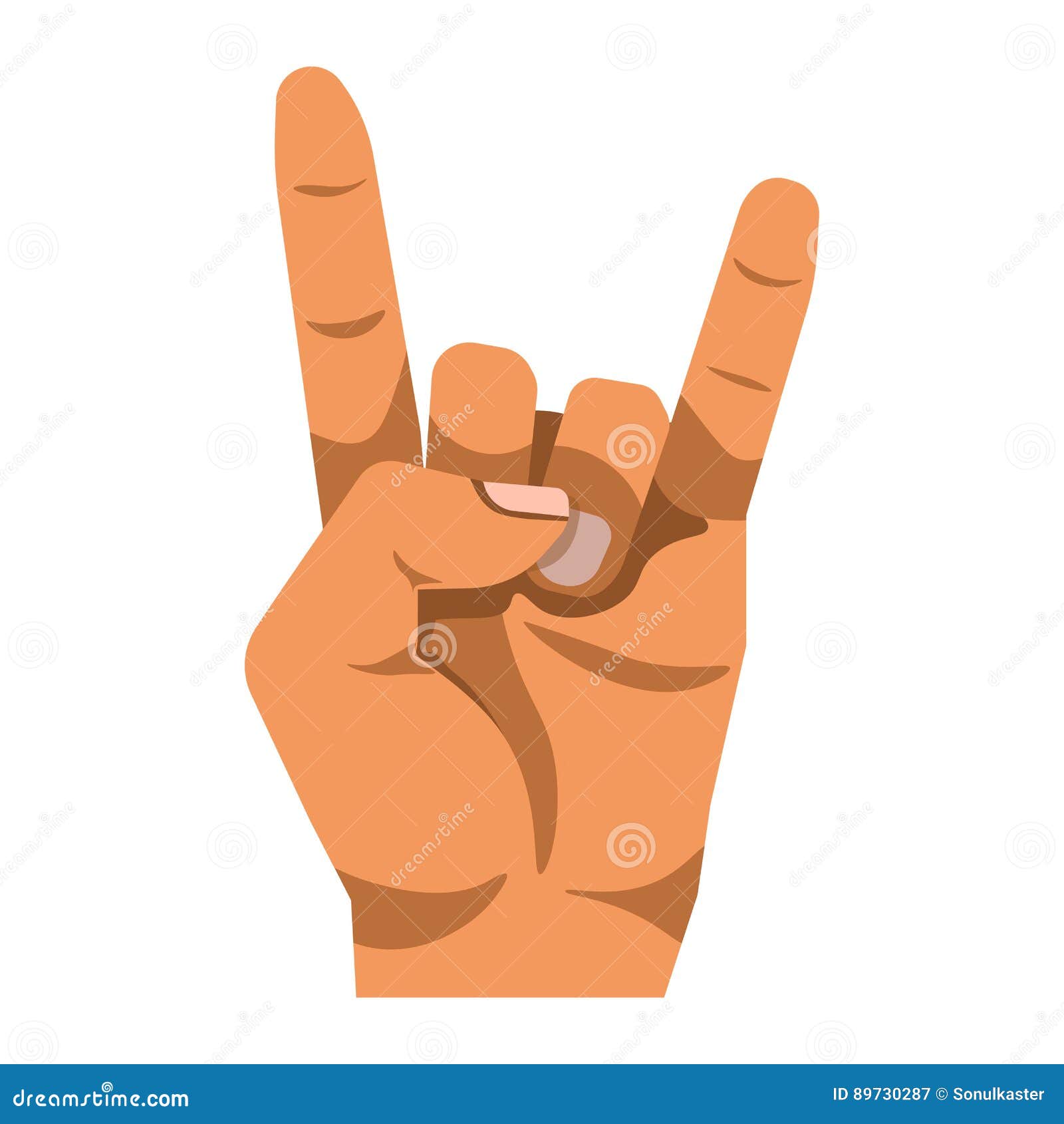 Signe De Main De Geste De Rock D'isolement Sur Le Fond Blanc ...