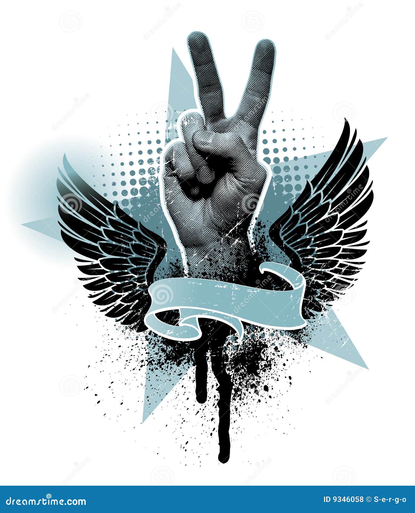Signe de main de paix illustration de vecteur. Illustration du vecteur ...