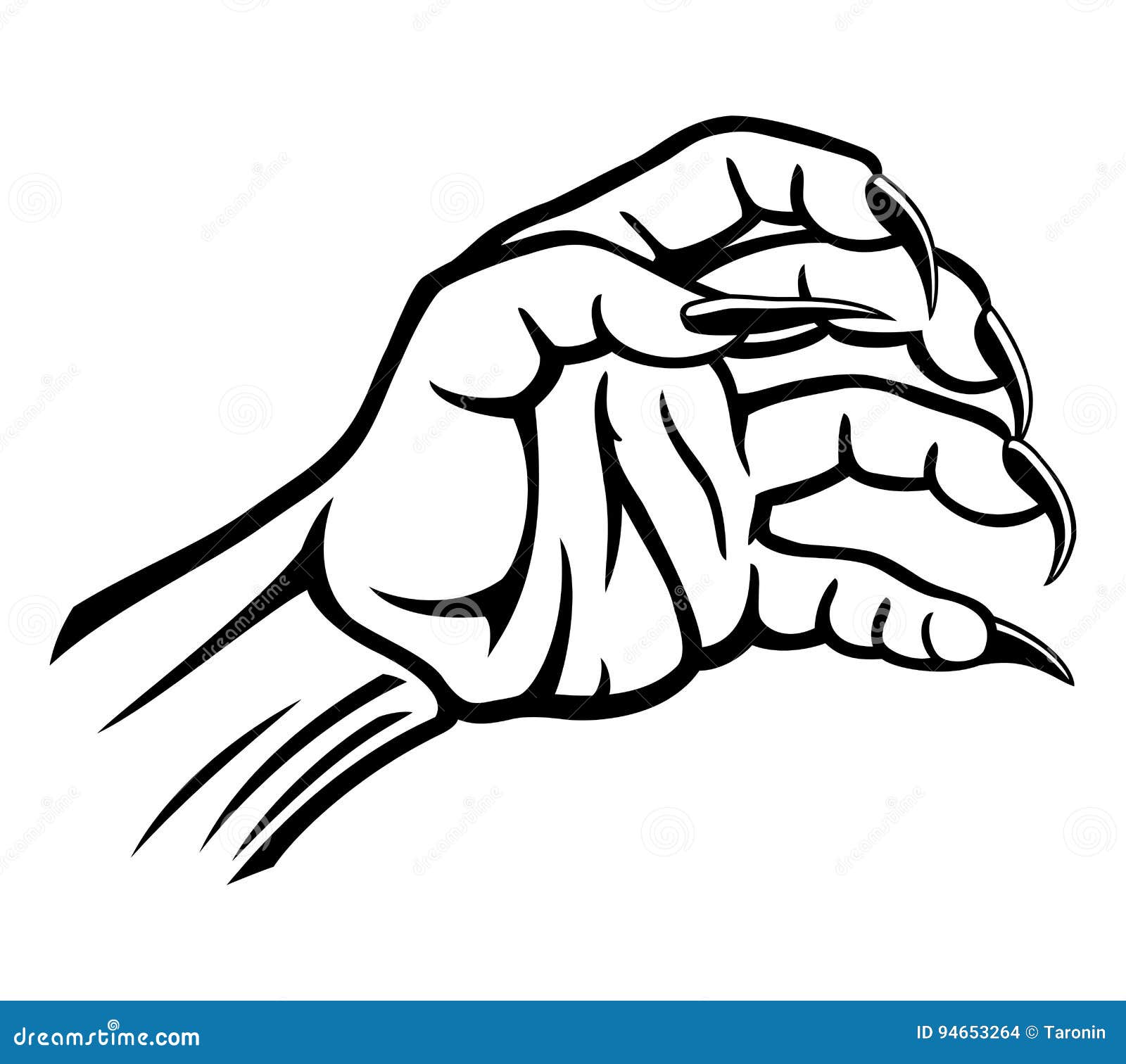 Signe De Main Du ` S De Loup-garou Illustration de Vecteur ...