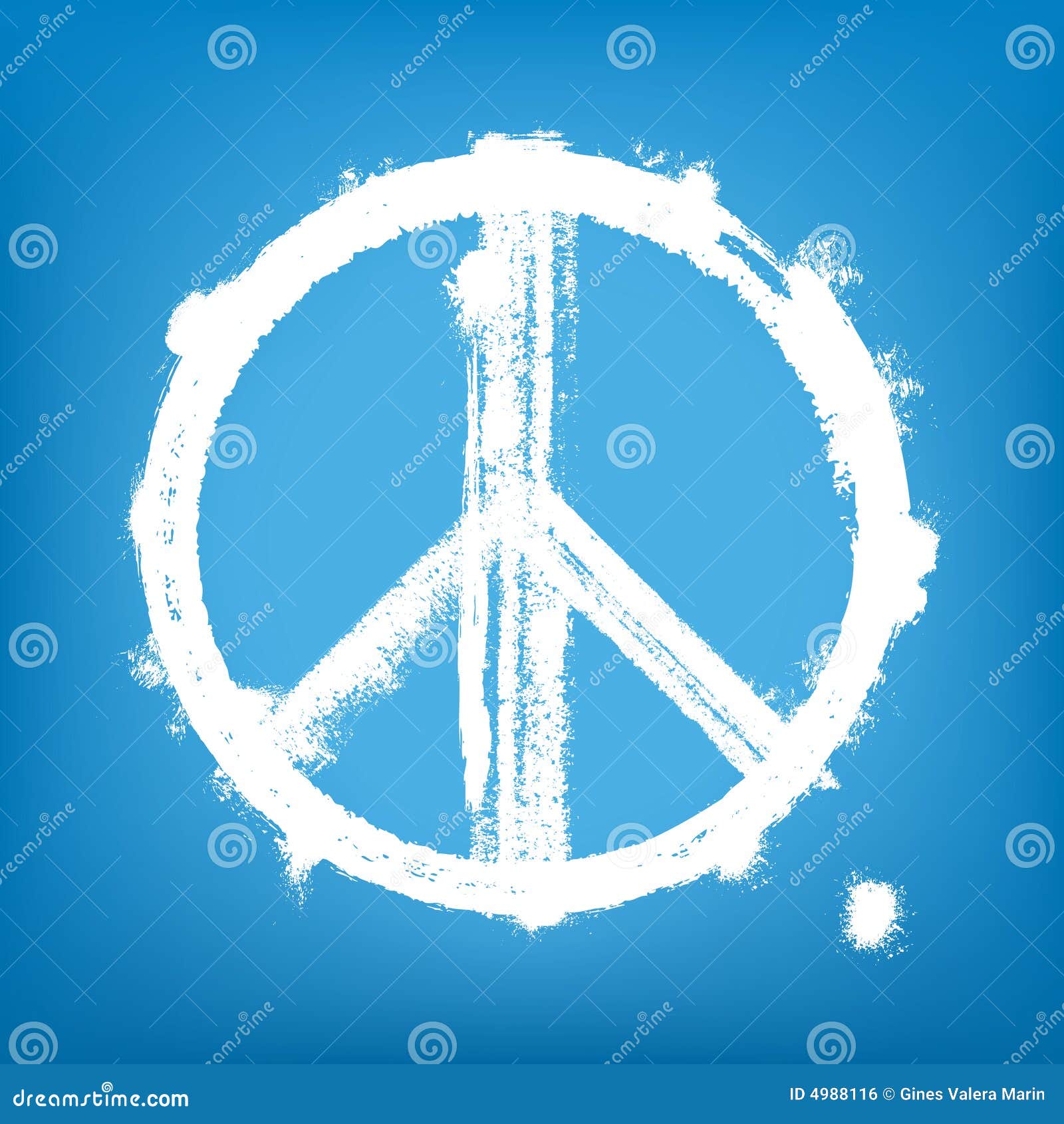 Signe de paix grunge illustration de vecteur. Illustration du pinceau ...