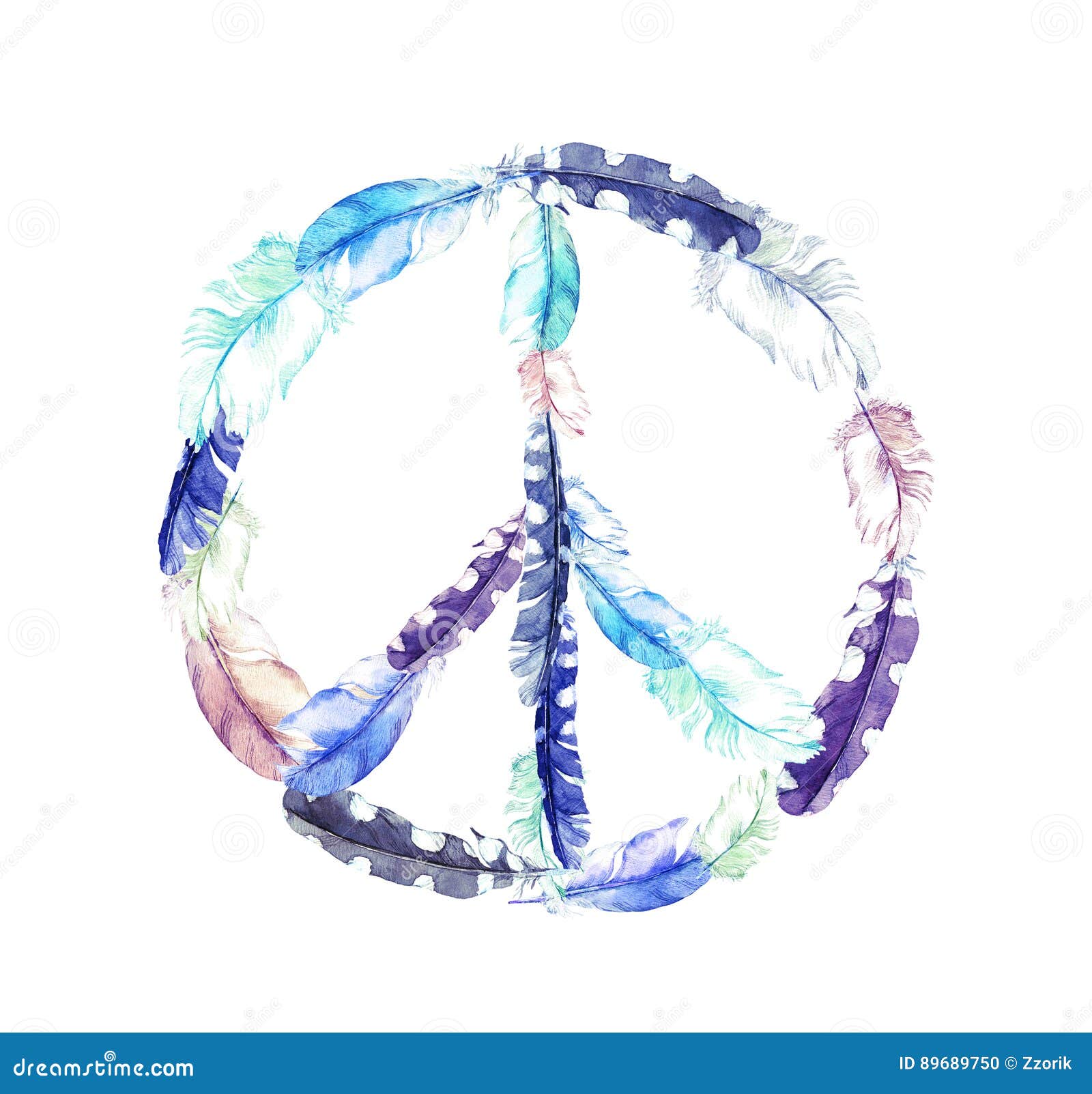 Signe De Paix - Plumes D'oiseau R Photo stock - Image du nature ...