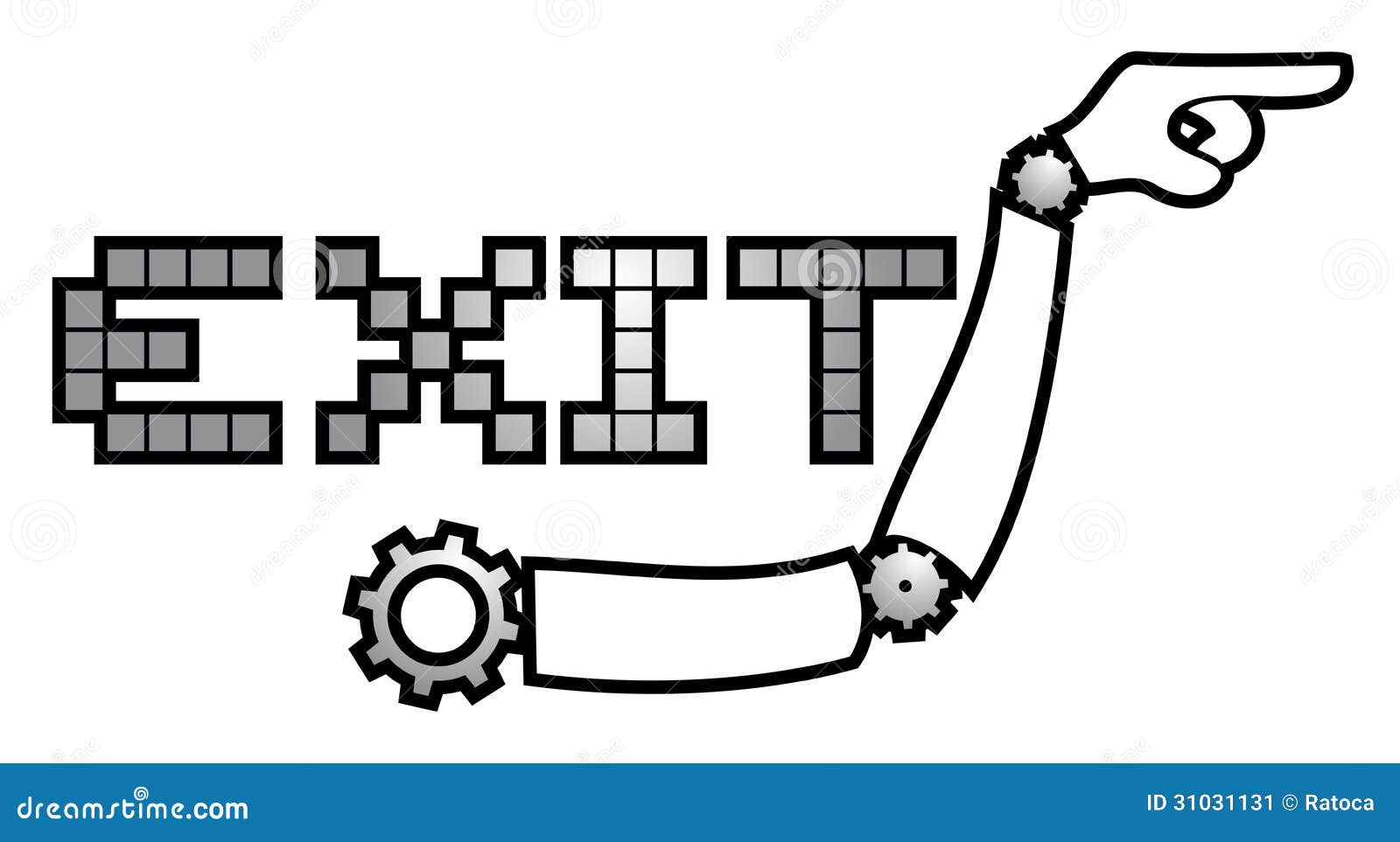 Signe de point de sortie illustration de vecteur. Illustration du doigt ...