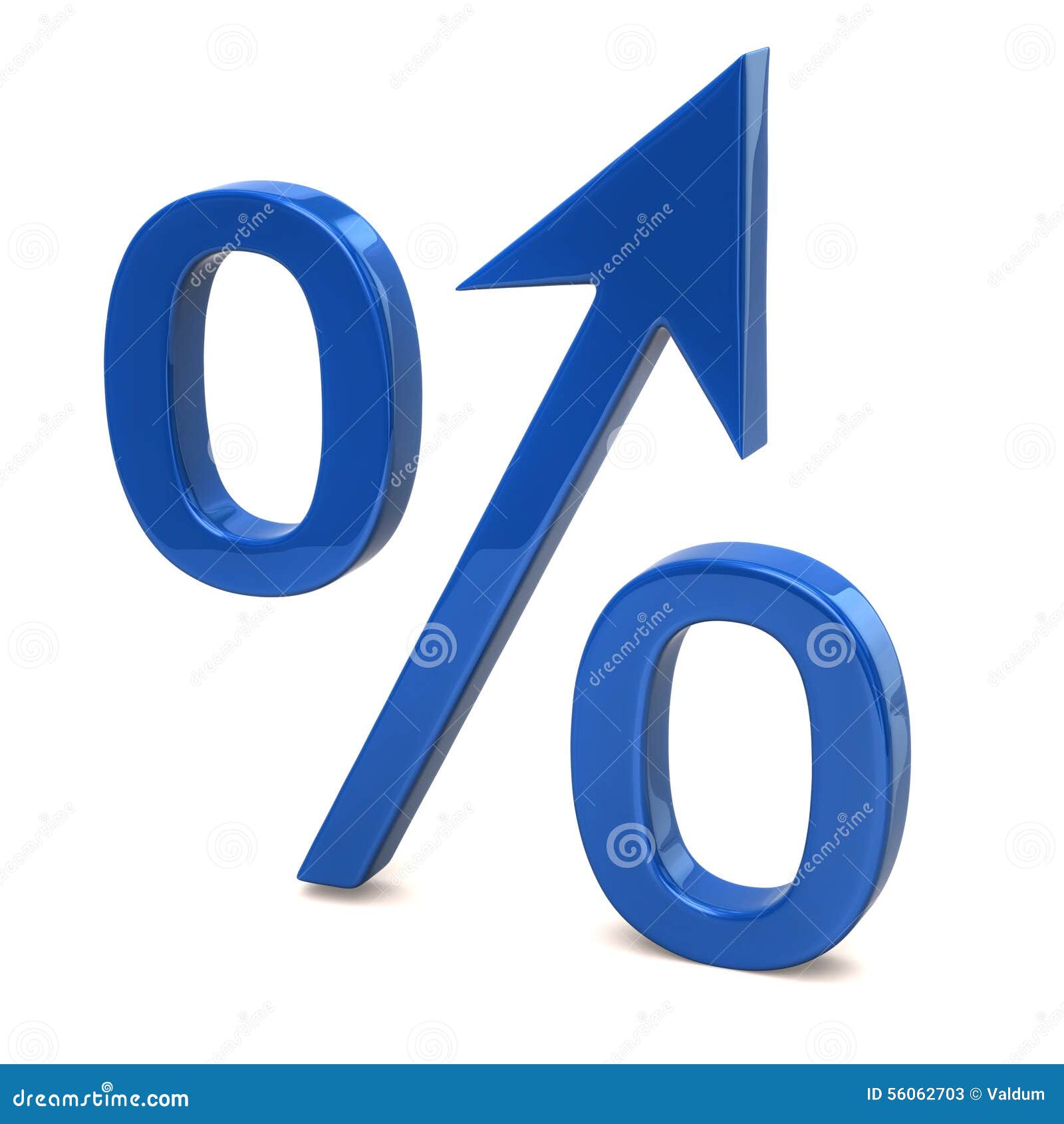 Signe De Pour Cent Croissant Bleu Illustration Stock - Illustration du ...