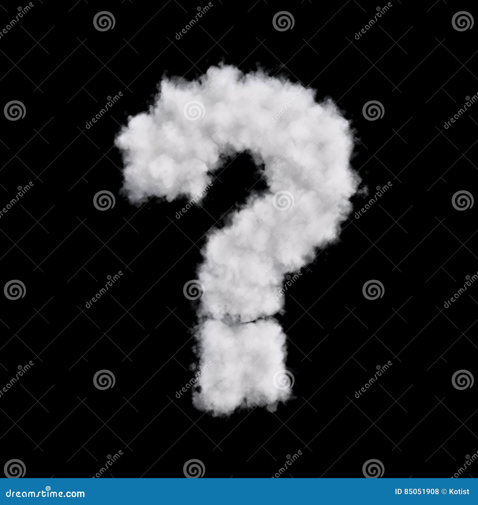 Signe De Question De Lettre De Nuage Illustration Stock - Illustration ...