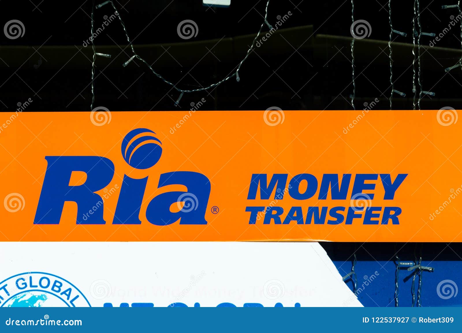 Signe De Ria Money Transfer Photographie éditorial - Image of transfert ...