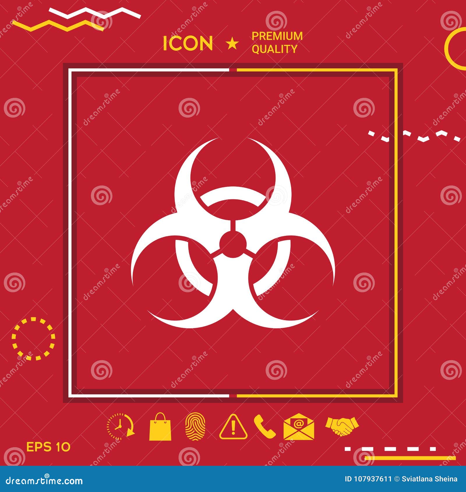 Signe de risque biologique illustration de vecteur. Illustration du ...