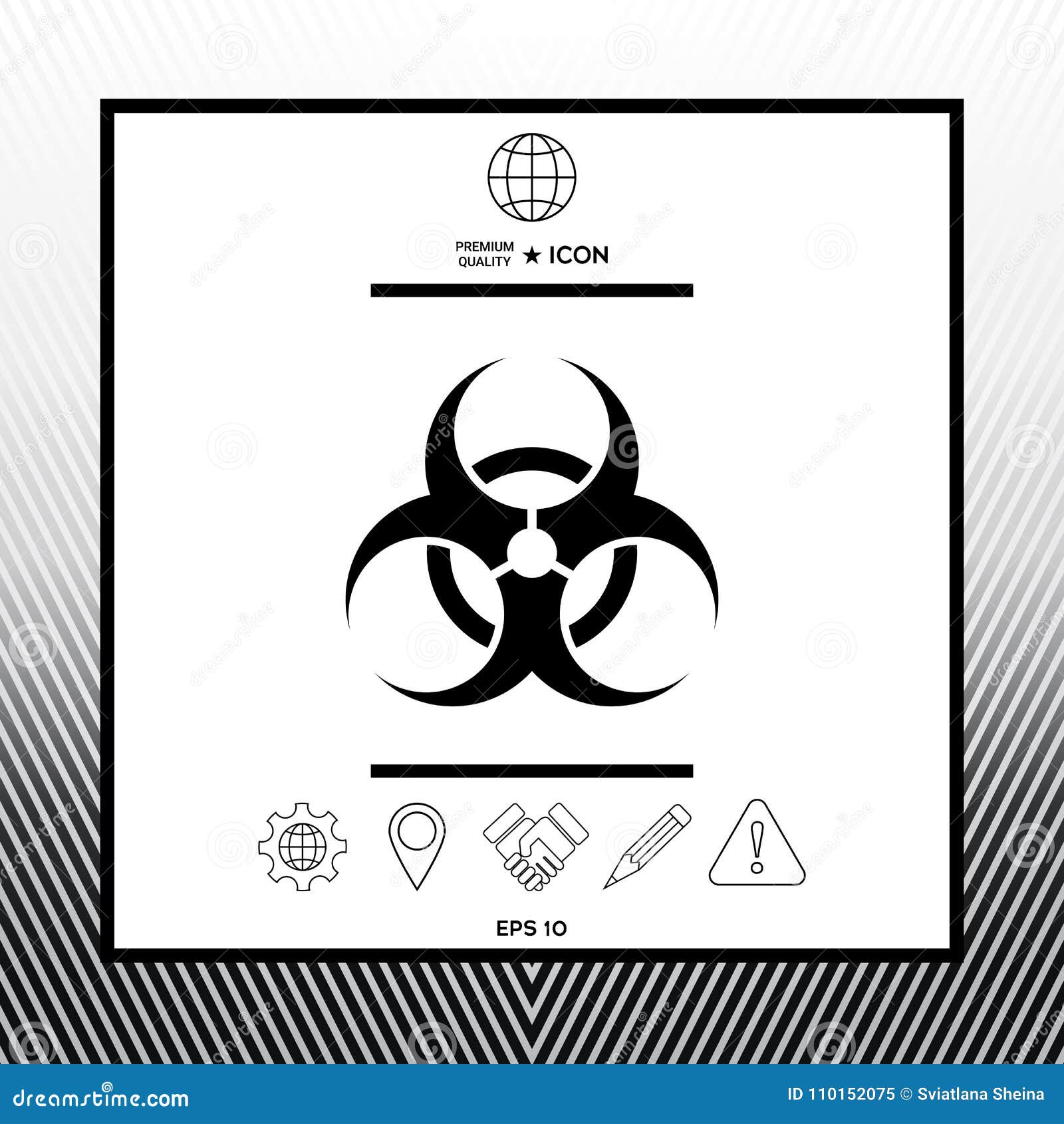 Signe de risque biologique illustration de vecteur. Illustration du ...