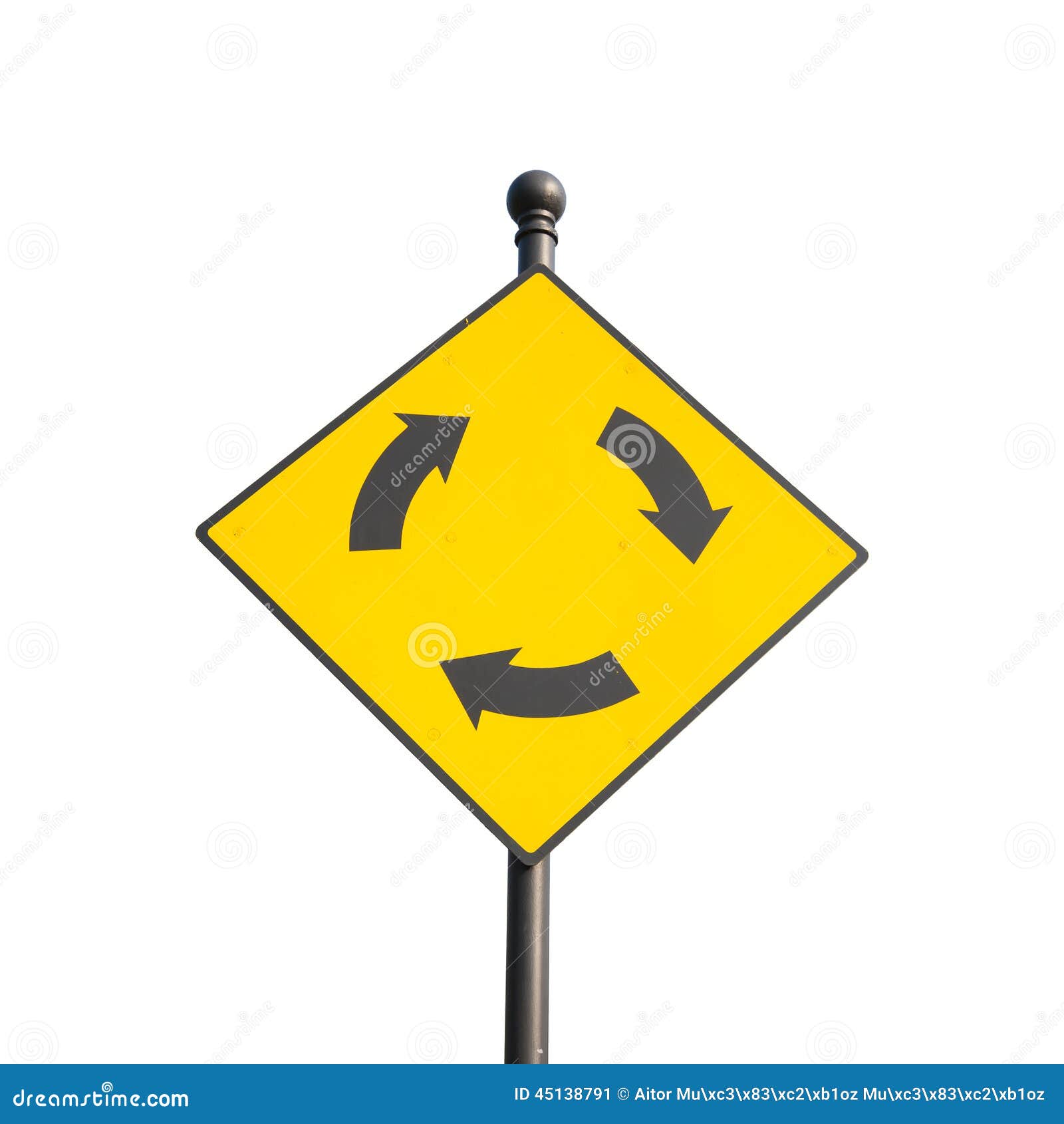 Signe de rond point image stock. Image du route, panneau - 45138791