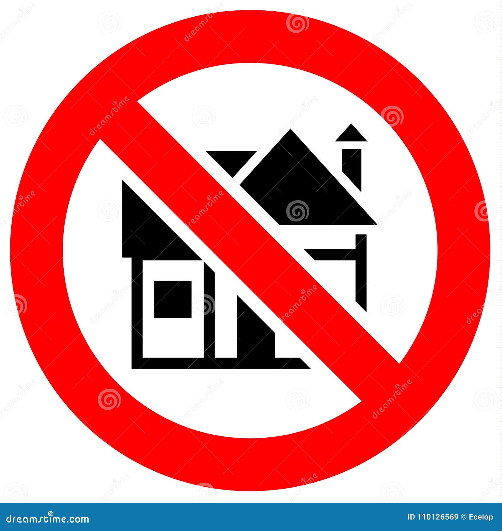 Signe De Rouge D'interdiction Illustration de Vecteur - Illustration du ...