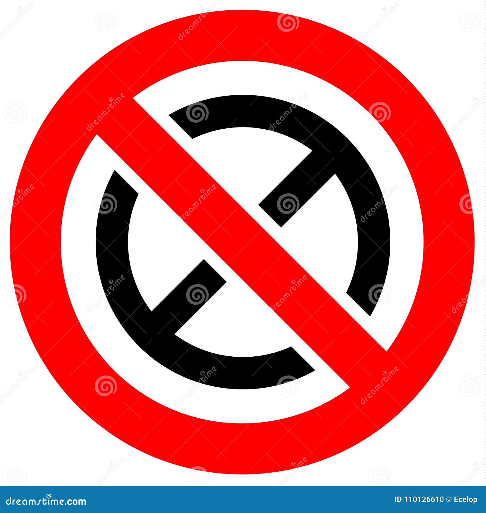 Signe De Rouge D'interdiction Illustration de Vecteur - Illustration du ...