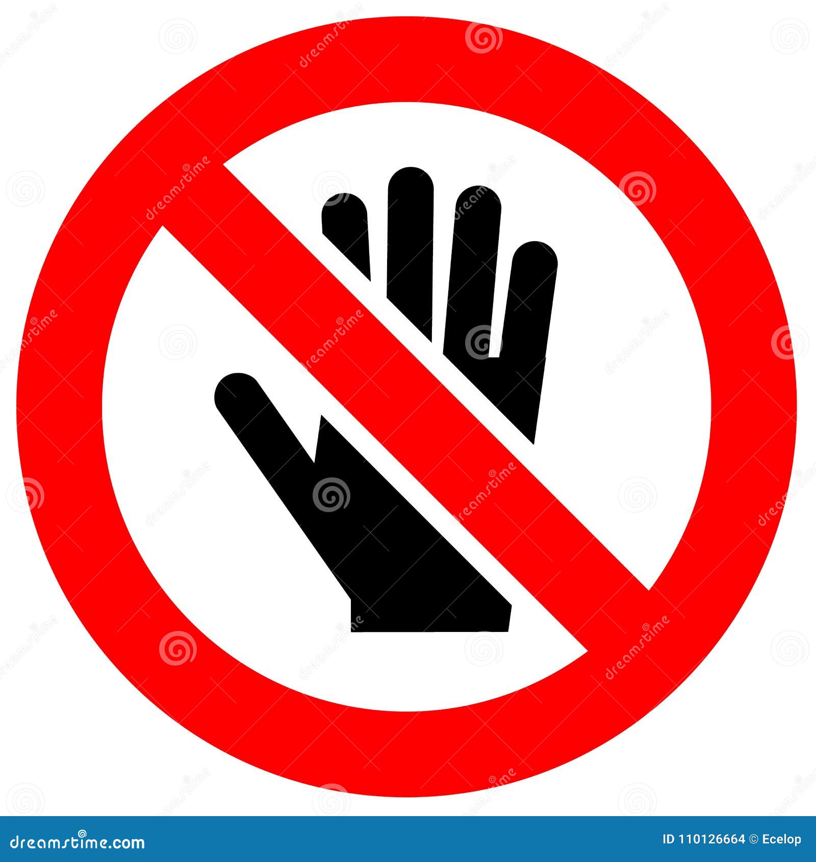 Signe De Rouge D'interdiction Illustration de Vecteur - Illustration du ...