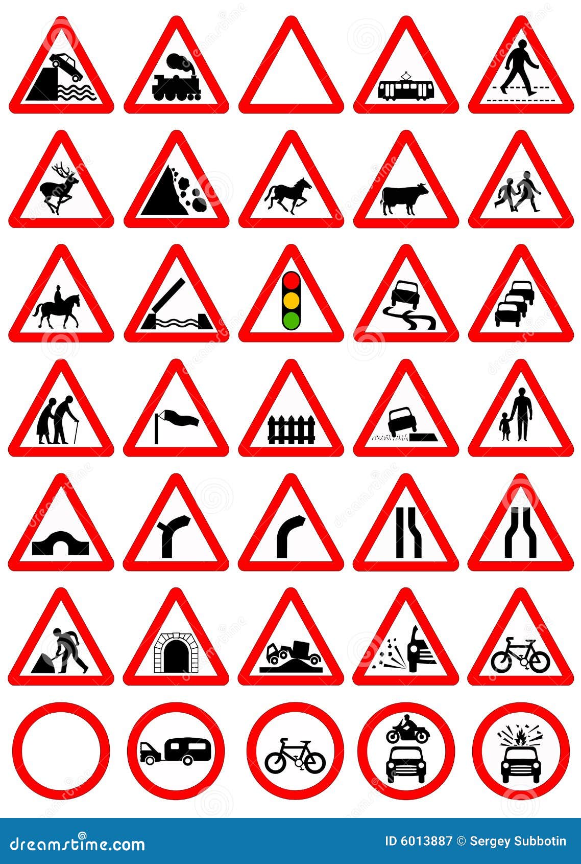 Signe de route illustration stock. Illustration du triangle - 6013887