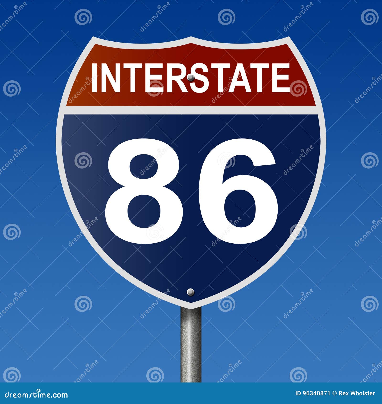 Signe De Route Pour L'autoroute Nationale 86 Illustration Stock ...