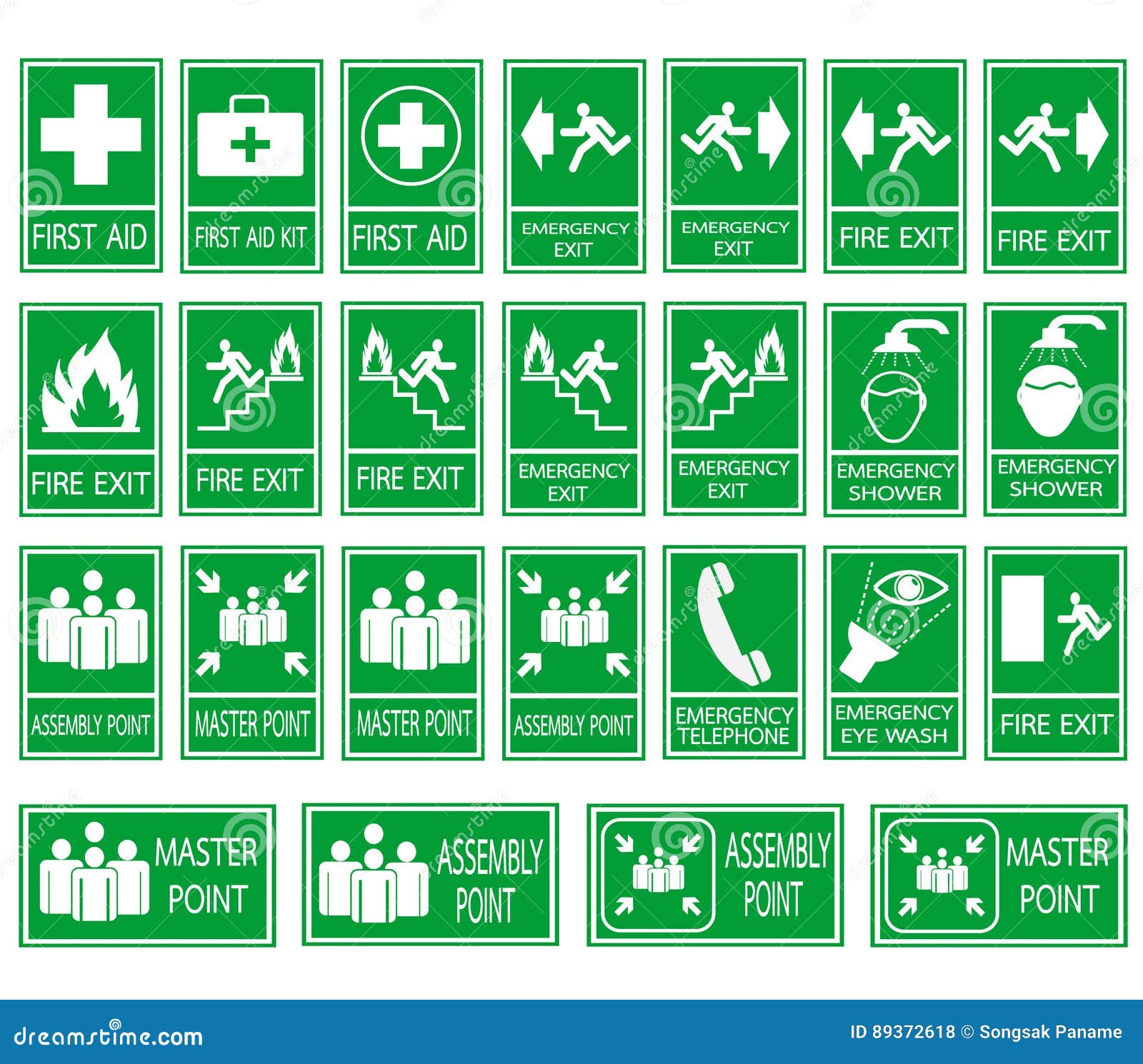 Signe de sécurité vert illustration de vecteur. Illustration du alarme ...