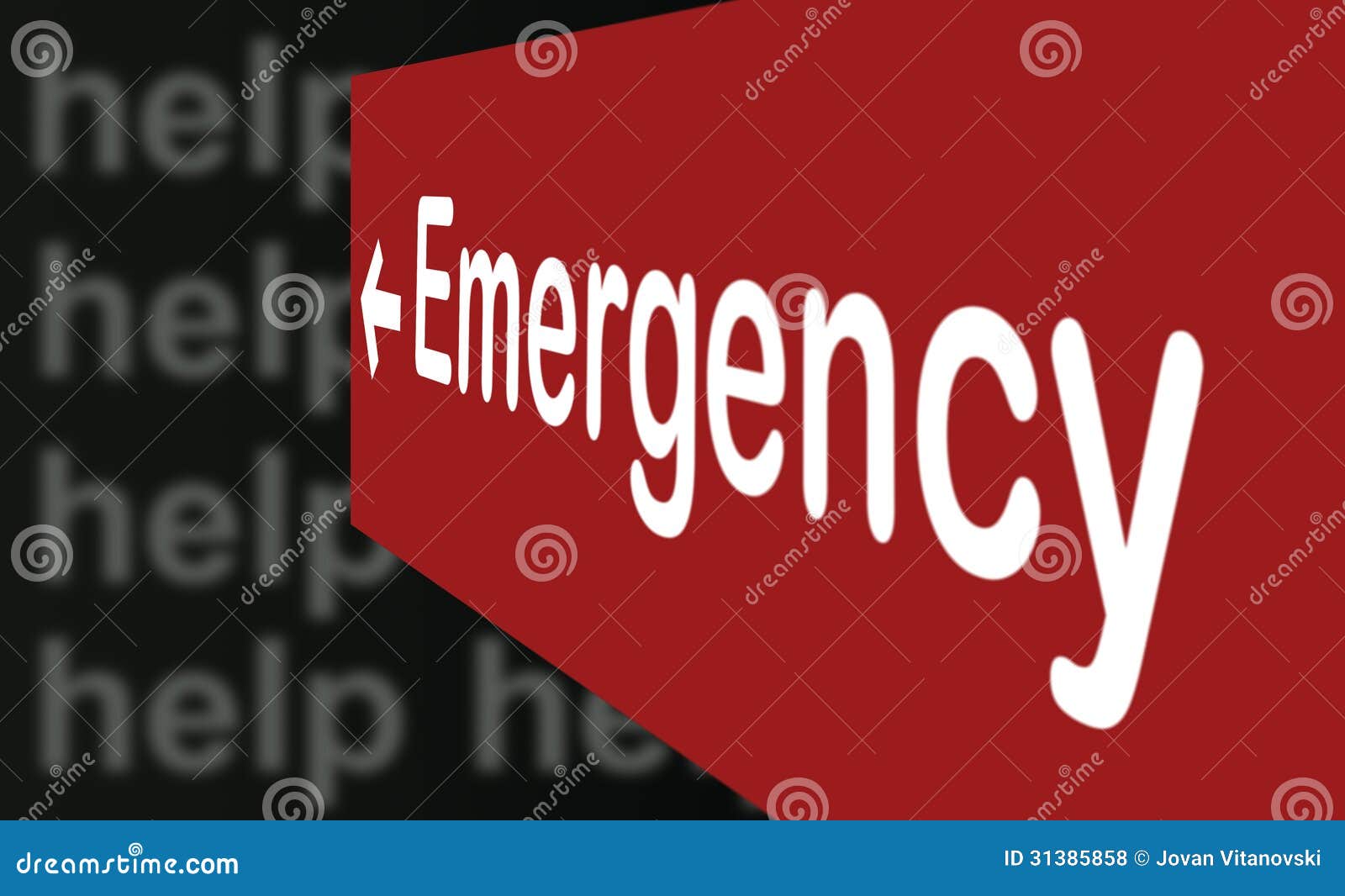 Signe de secours illustration stock. Illustration du rouge - 31385858