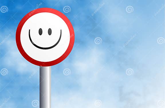 Signe de Smilie illustration stock. Illustration of avertissement - 5692976