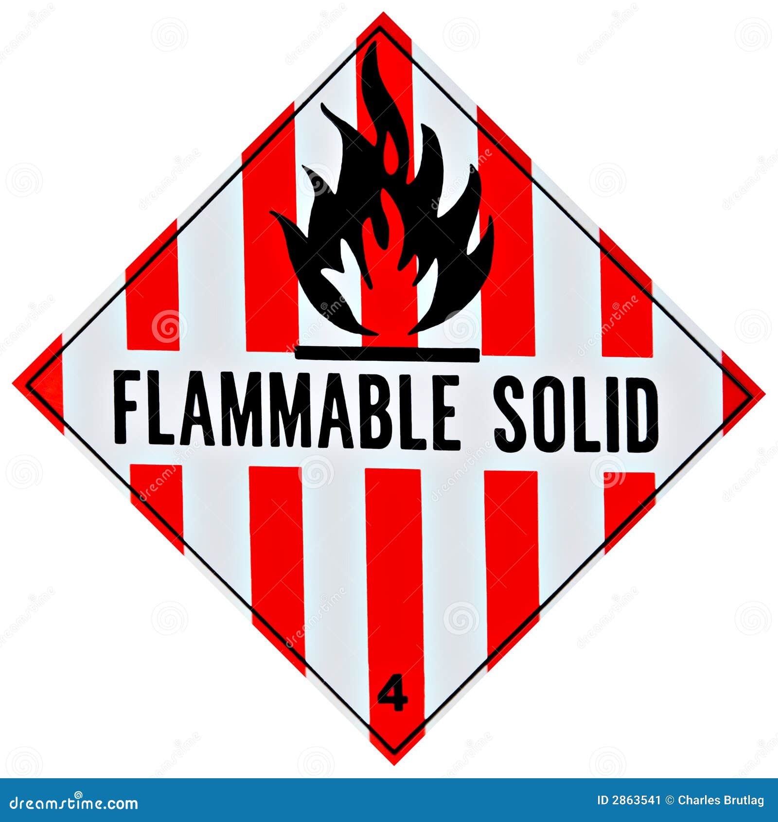 Signe De Solide Inflammable Image stock - Image du sûr, danger: 2863541