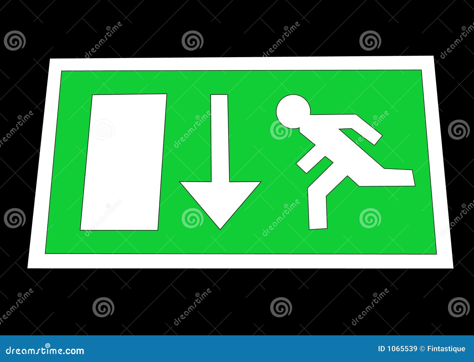 Signe de sortie de secours illustration stock. Illustration du fuite ...