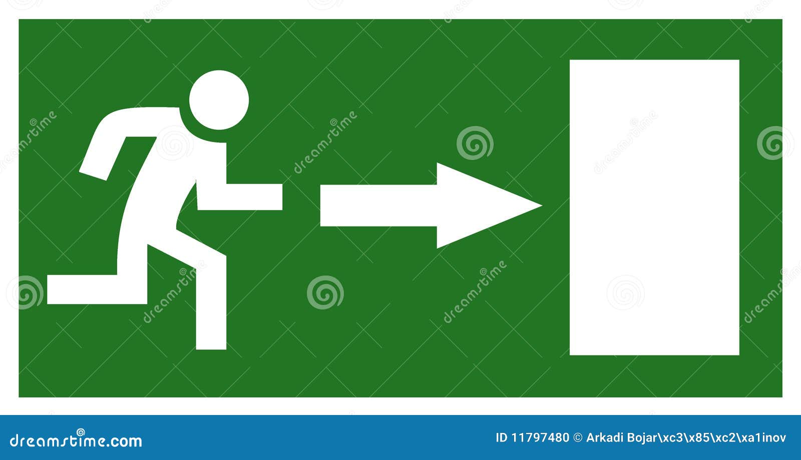 Signe de sortie de secours illustration stock. Illustration du blanc ...