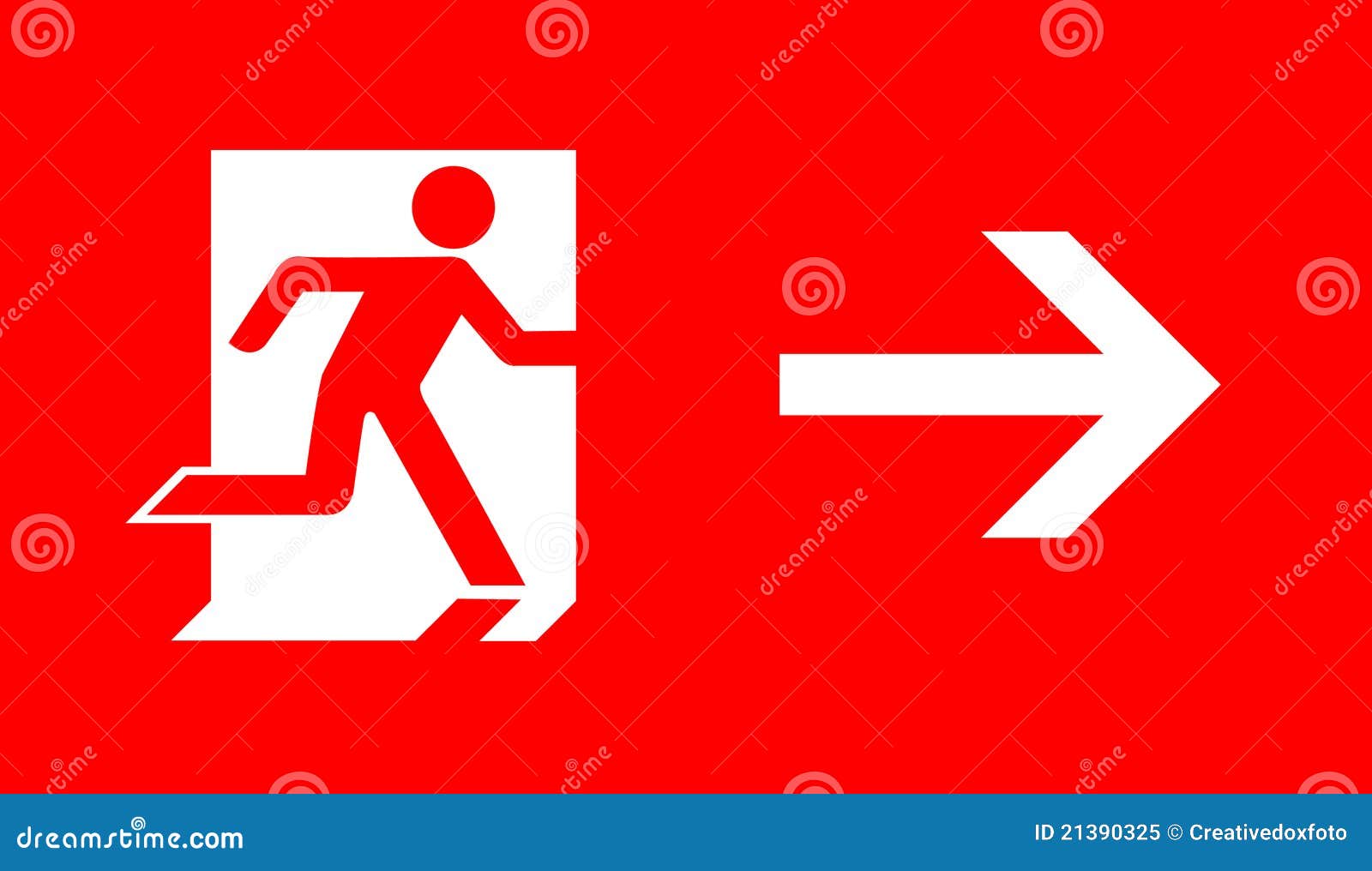 Signe de sortie de secours image stock. Image du arrêter - 21390325