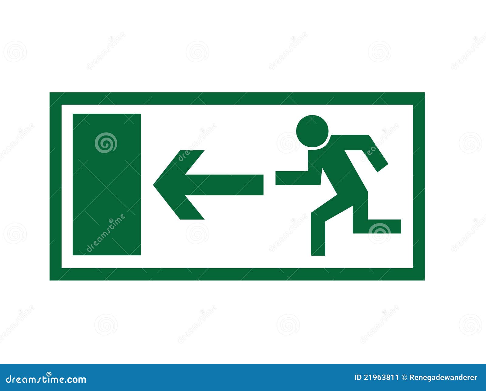 Signe de sortie de secours illustration de vecteur. Illustration du ...