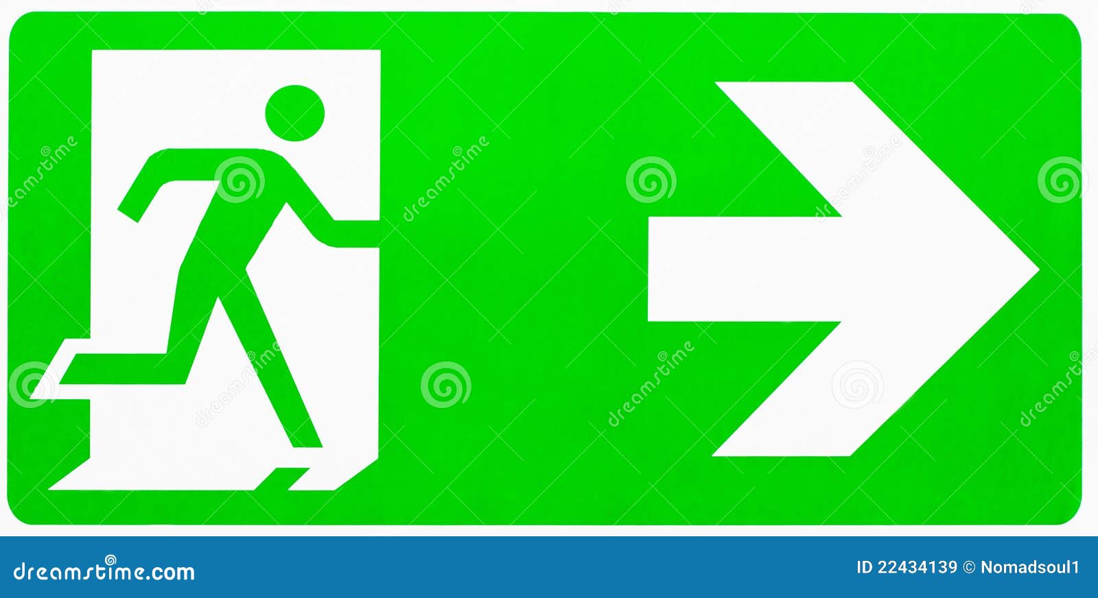 Signe de sortie de secours image stock. Image du trappes - 22434139