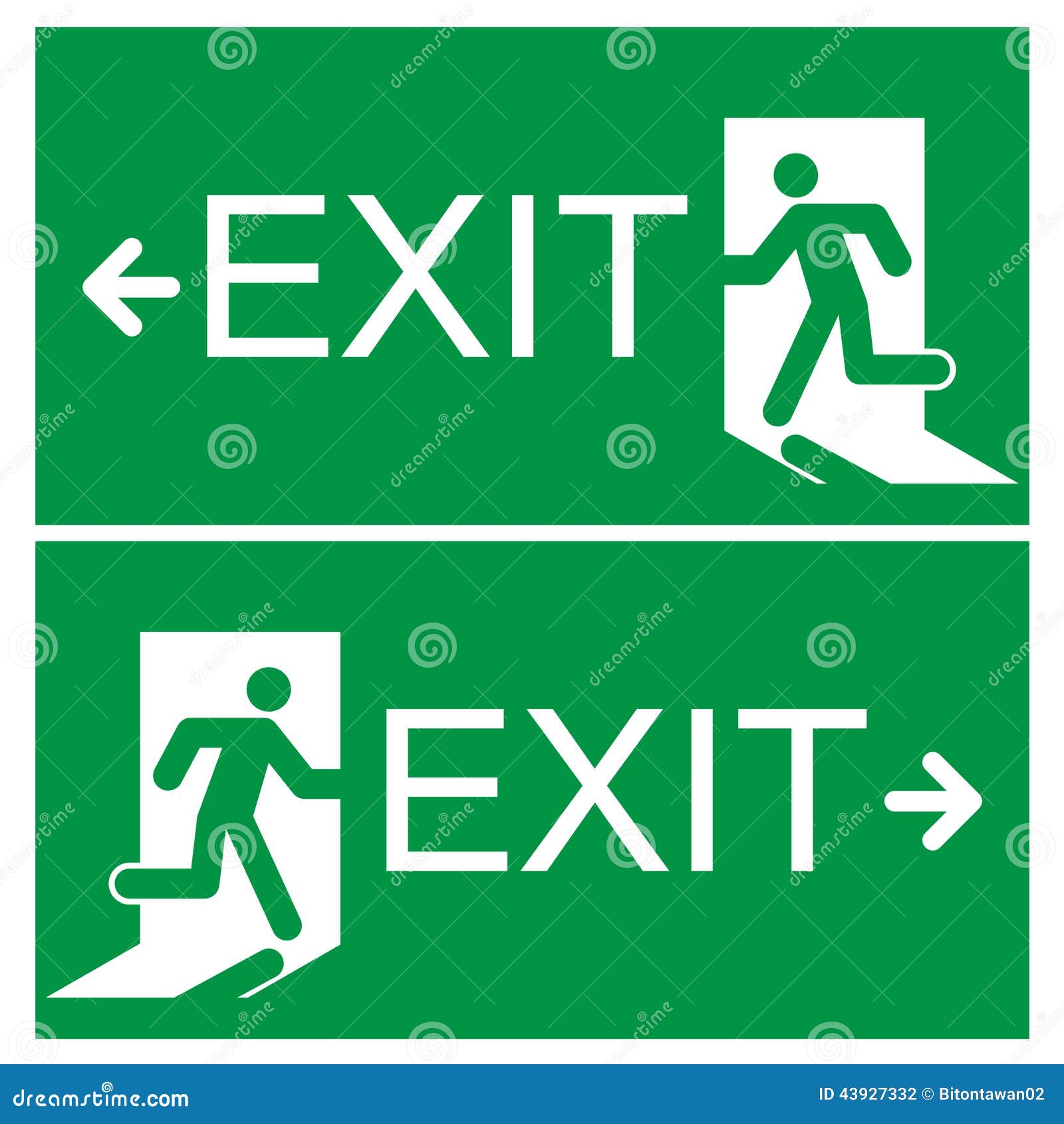 Signe de sortie de secours illustration de vecteur. Illustration du ...