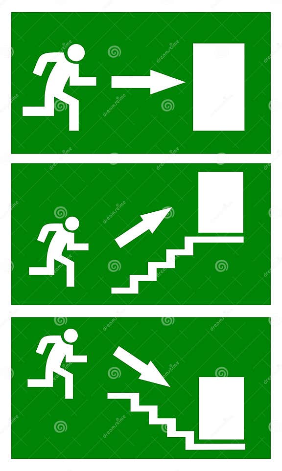 Signe de sortie de secours illustration de vecteur. Illustration du ...