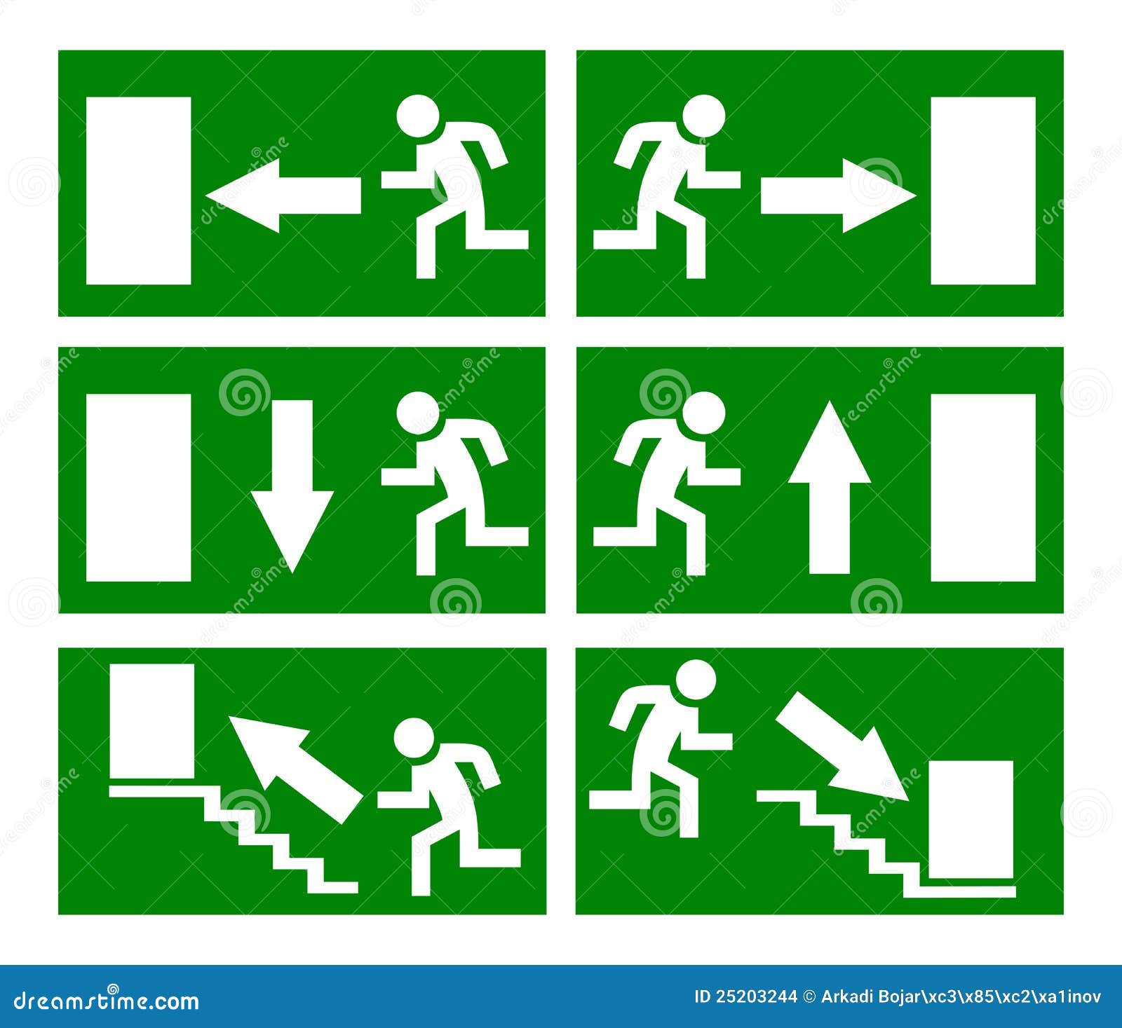 Signe De Sortie De Secours D'incendie Illustration de Vecteur ...