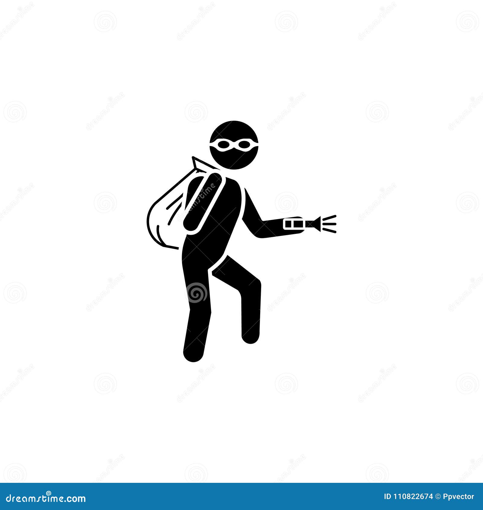 Signe De Symbole D'icône De Voleur Illustration Stock - Illustration du ...