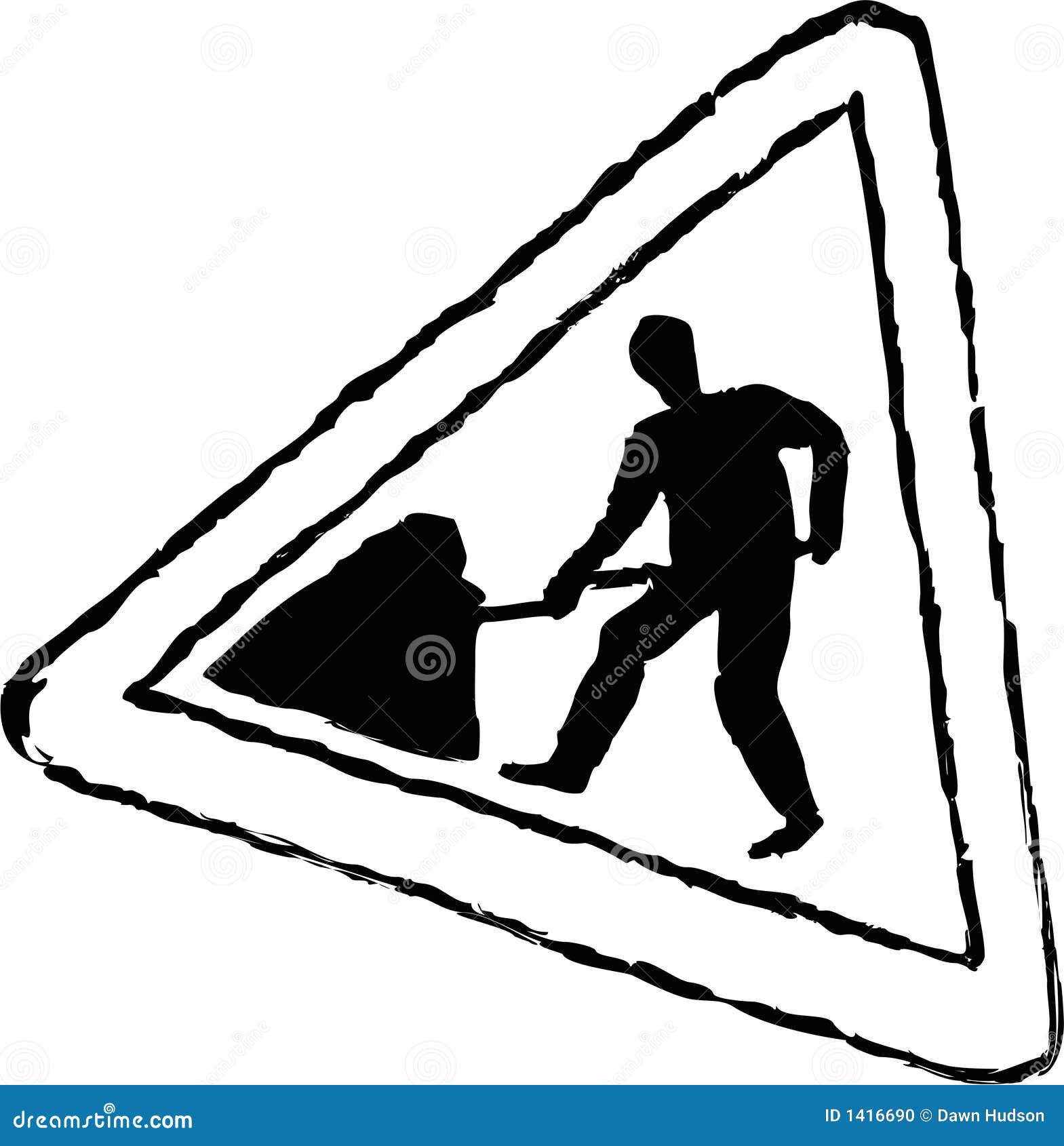 Signe de travaux de route illustration stock. Illustration du symbole ...