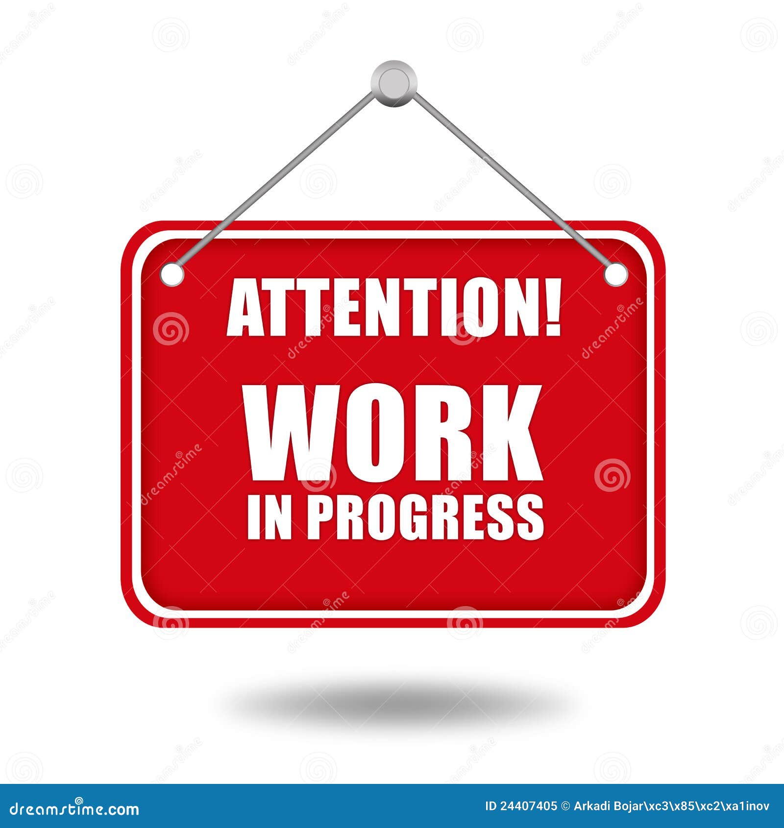 Signe de travaux en cours illustration stock. Illustration du image ...