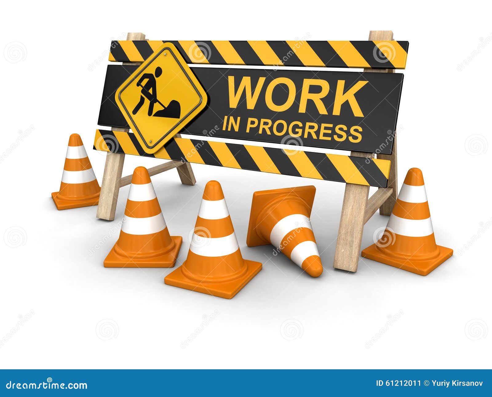 Signe de travaux en cours illustration stock. Illustration du ...