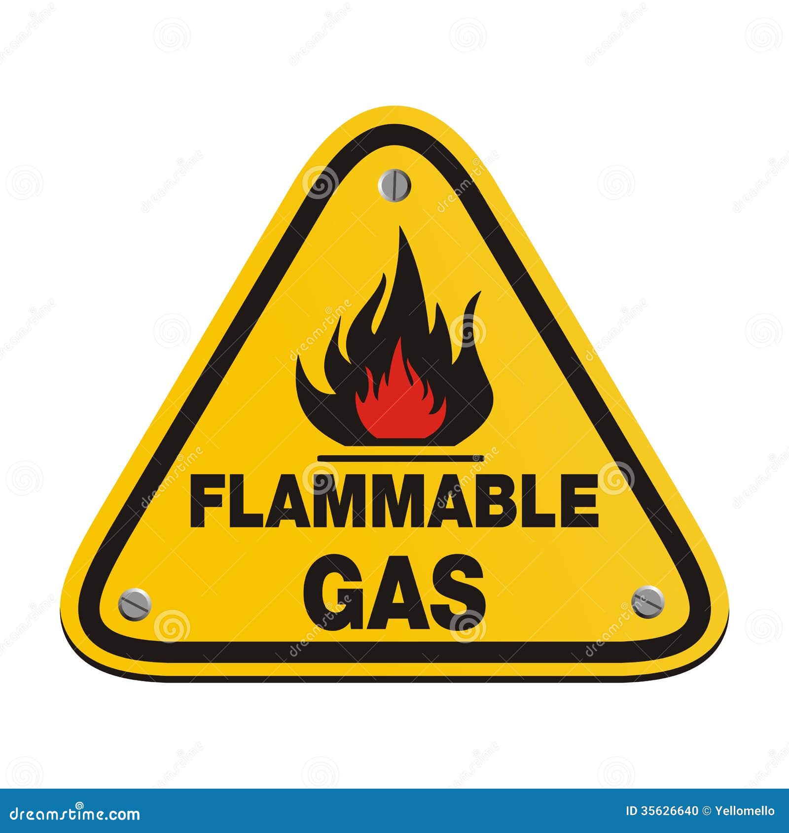 Signe De Triangle - Gaz Inflammable Illustration Stock - Illustration ...