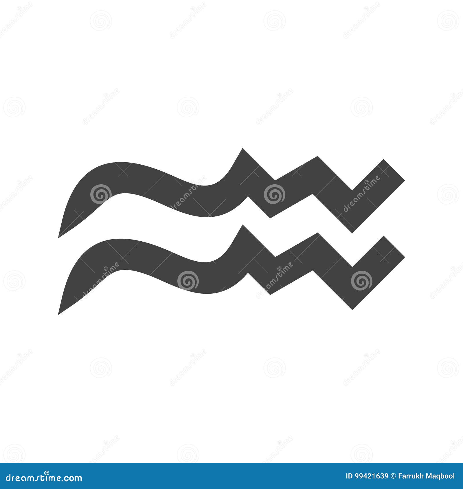 Signe de Verseau illustration de vecteur. Illustration du avenir - 99421639