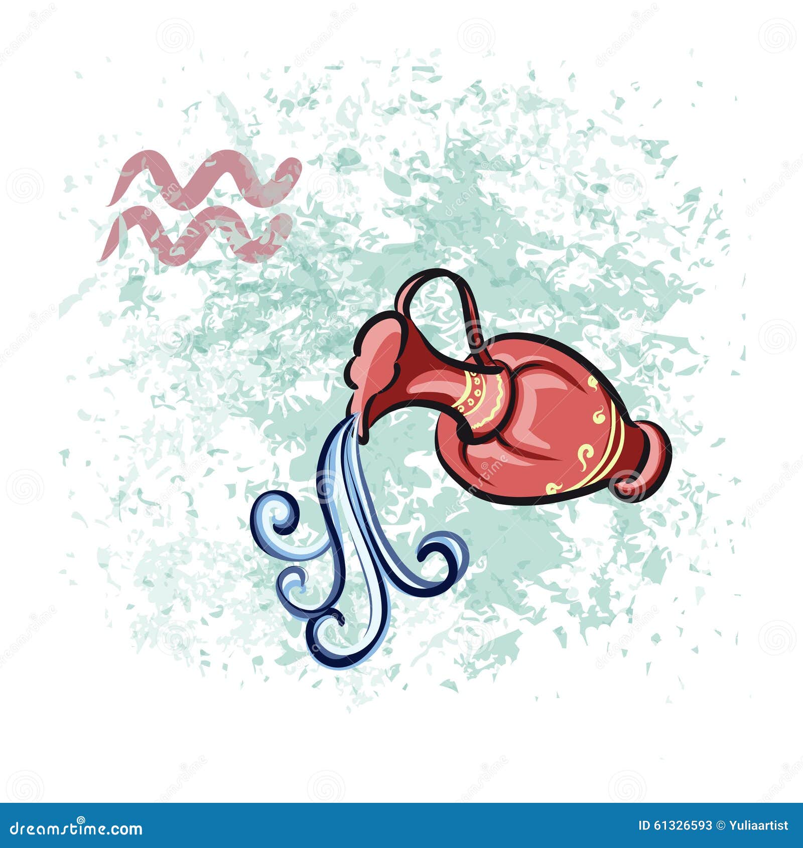 Signe De Verseau Du Zodiaque Illustration de Vecteur - Illustration du ...