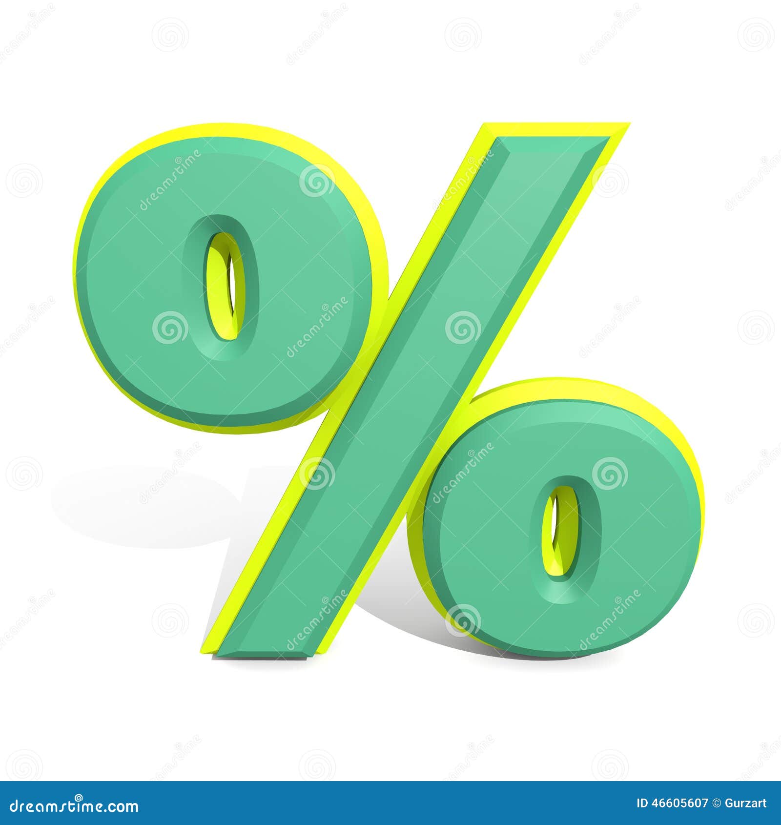 Signe De Vert Des Pour Cent 3d Illustration Stock - Illustration du ...