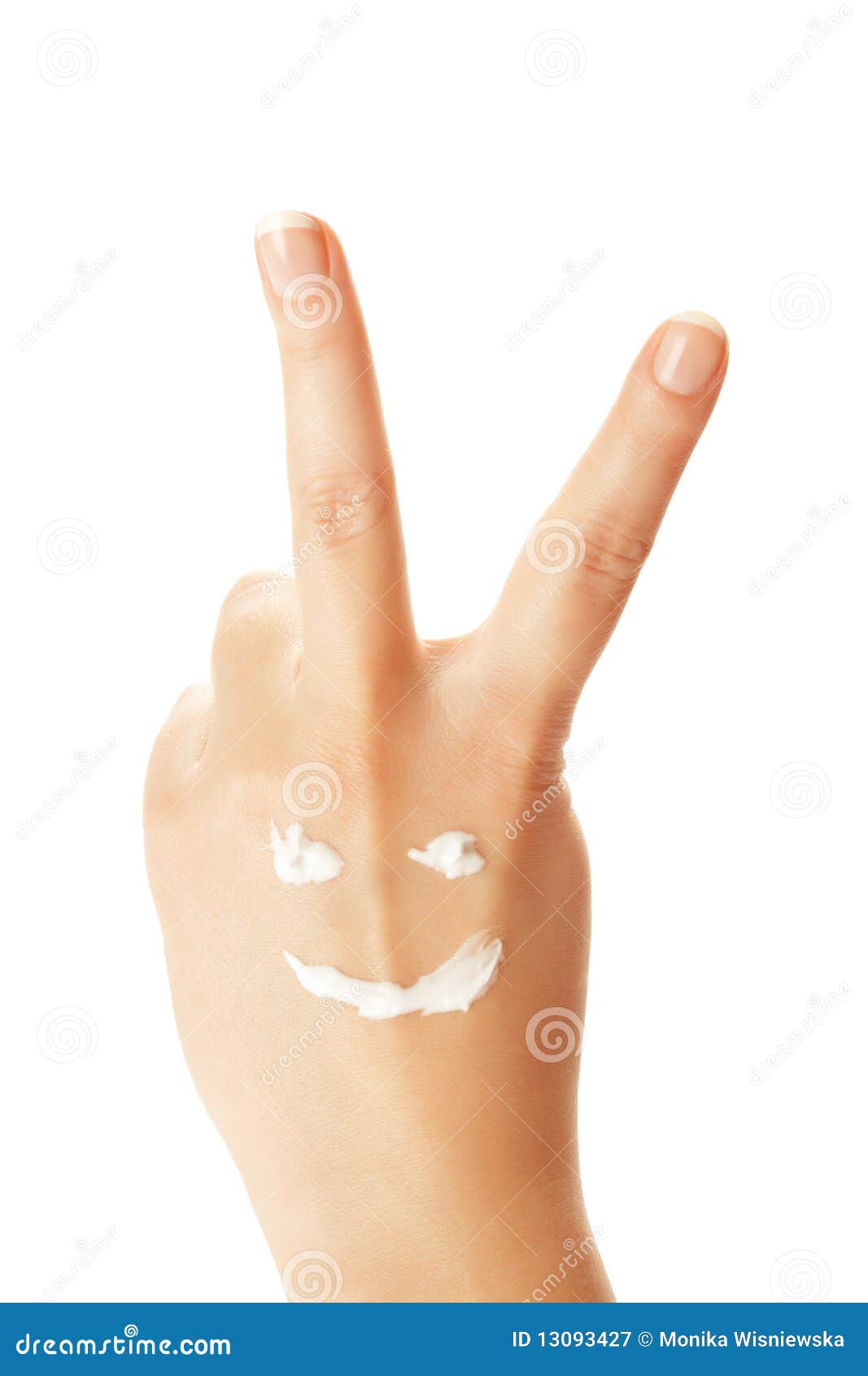 Signe de victoire image stock. Image du symbole, smiley - 13093427