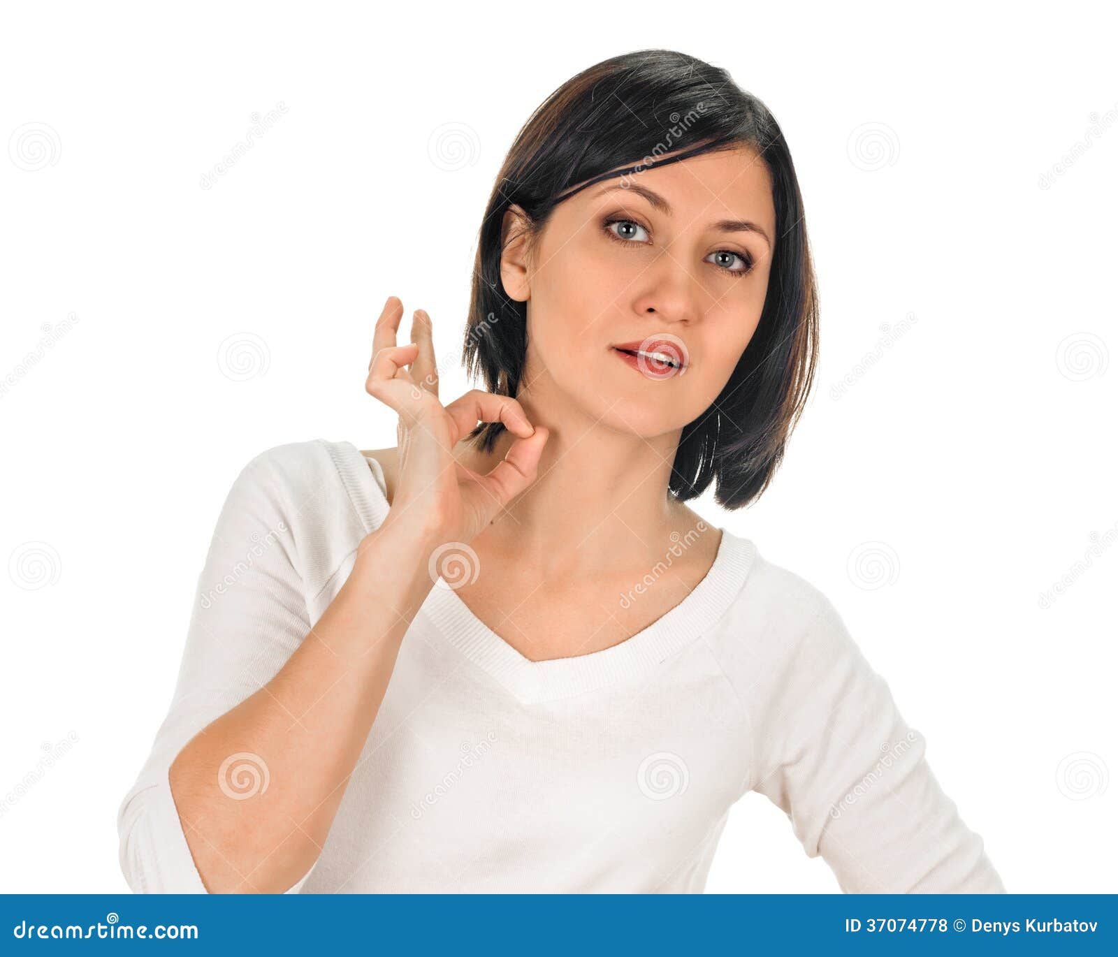 Signe du boire photo stock. Image du beauté, dame, caucasien - 37074778