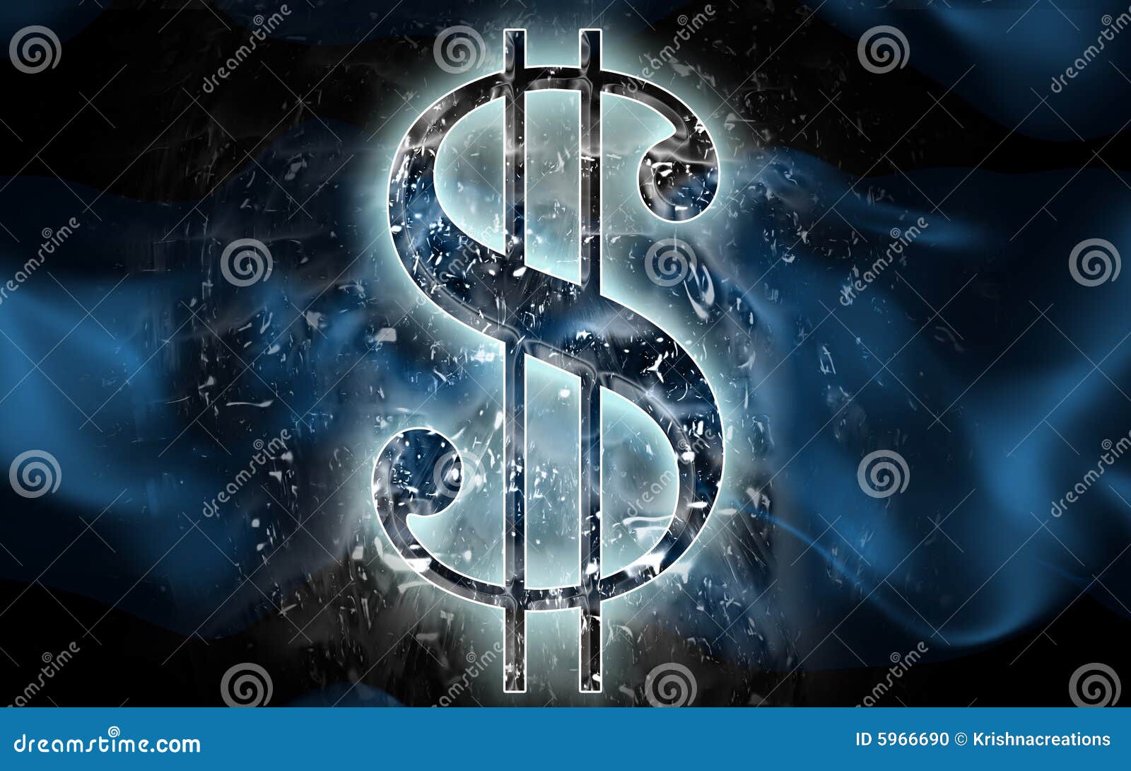 Signe du dollar illustration stock. Illustration du couleur - 5966690