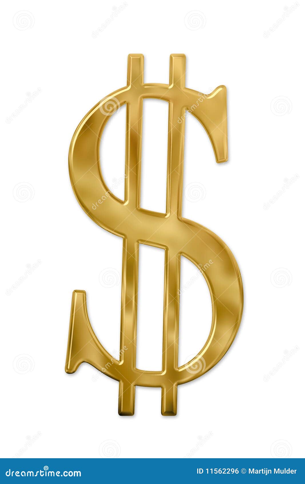 Signe du dollar d'or illustration stock. Illustration du économie ...