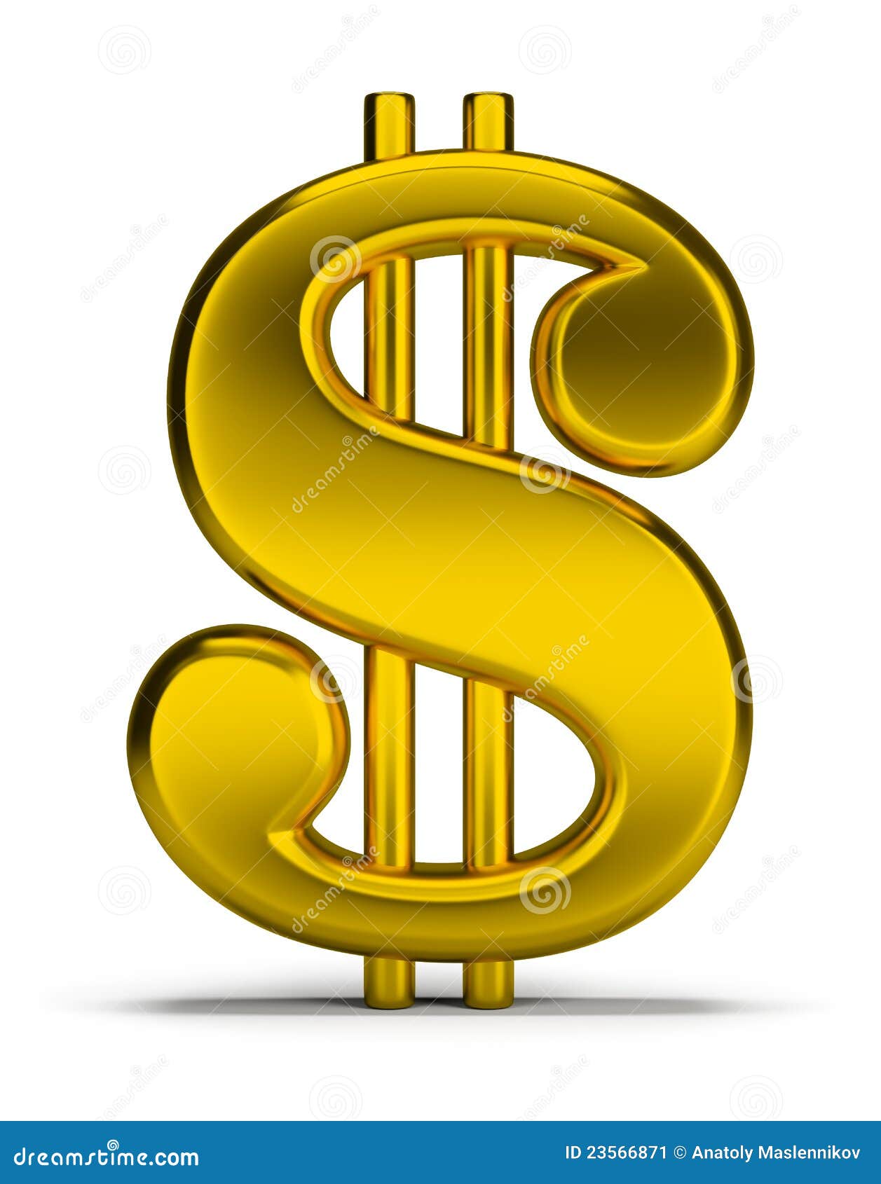 Signe Du Dollar D'or Image stock - Image: 23566871