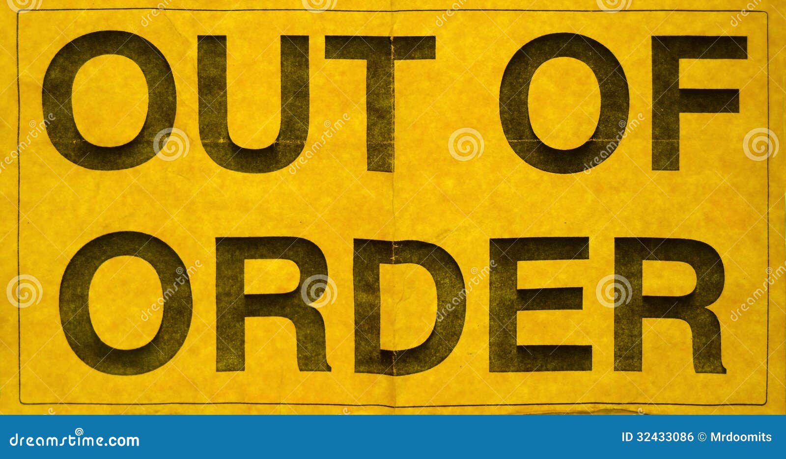 Signe en panne photo stock. Image du feuille, concept - 32433086