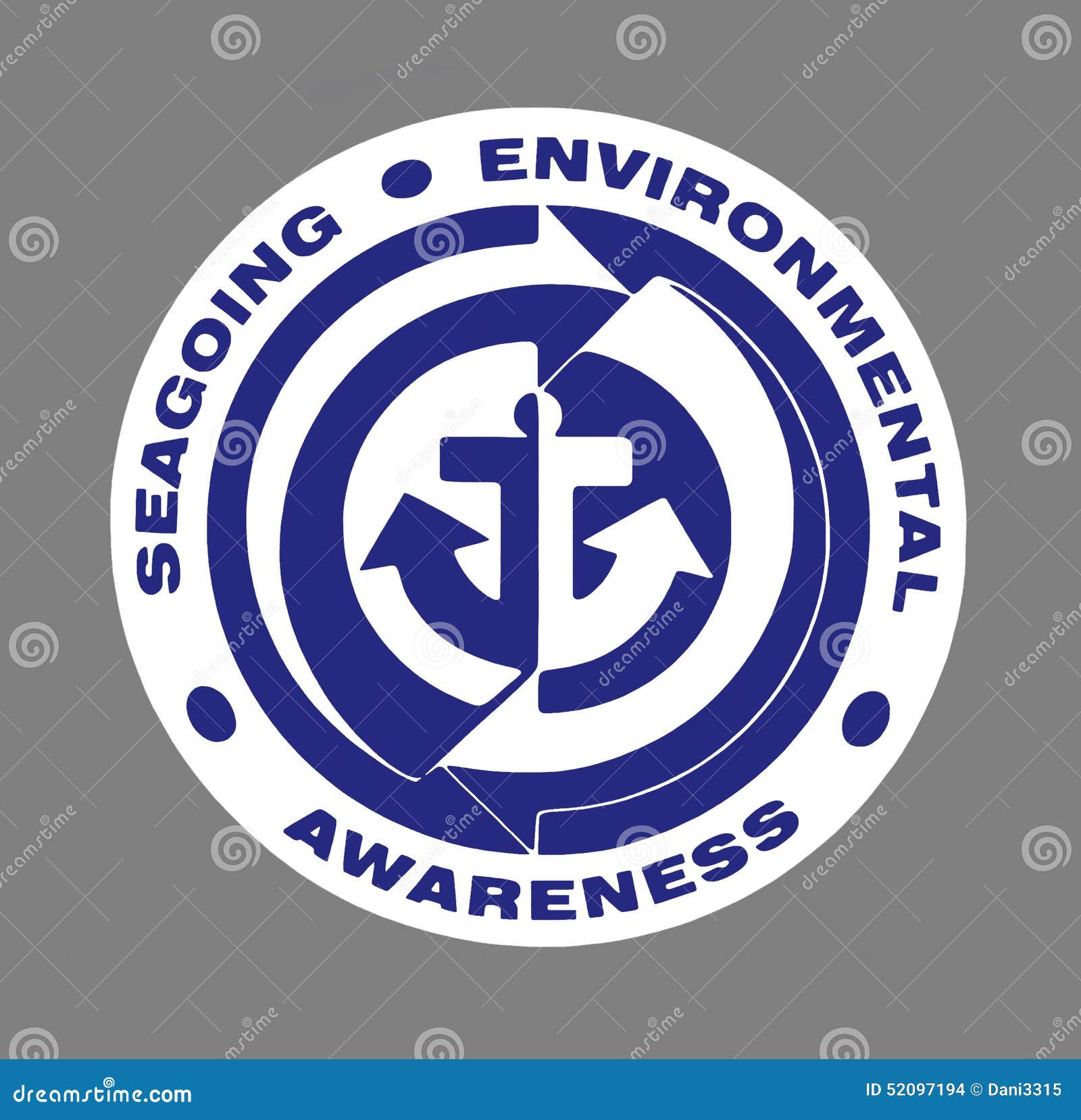 Signe Environnemental De Mer Bleu Illustration Stock - Illustration of ...