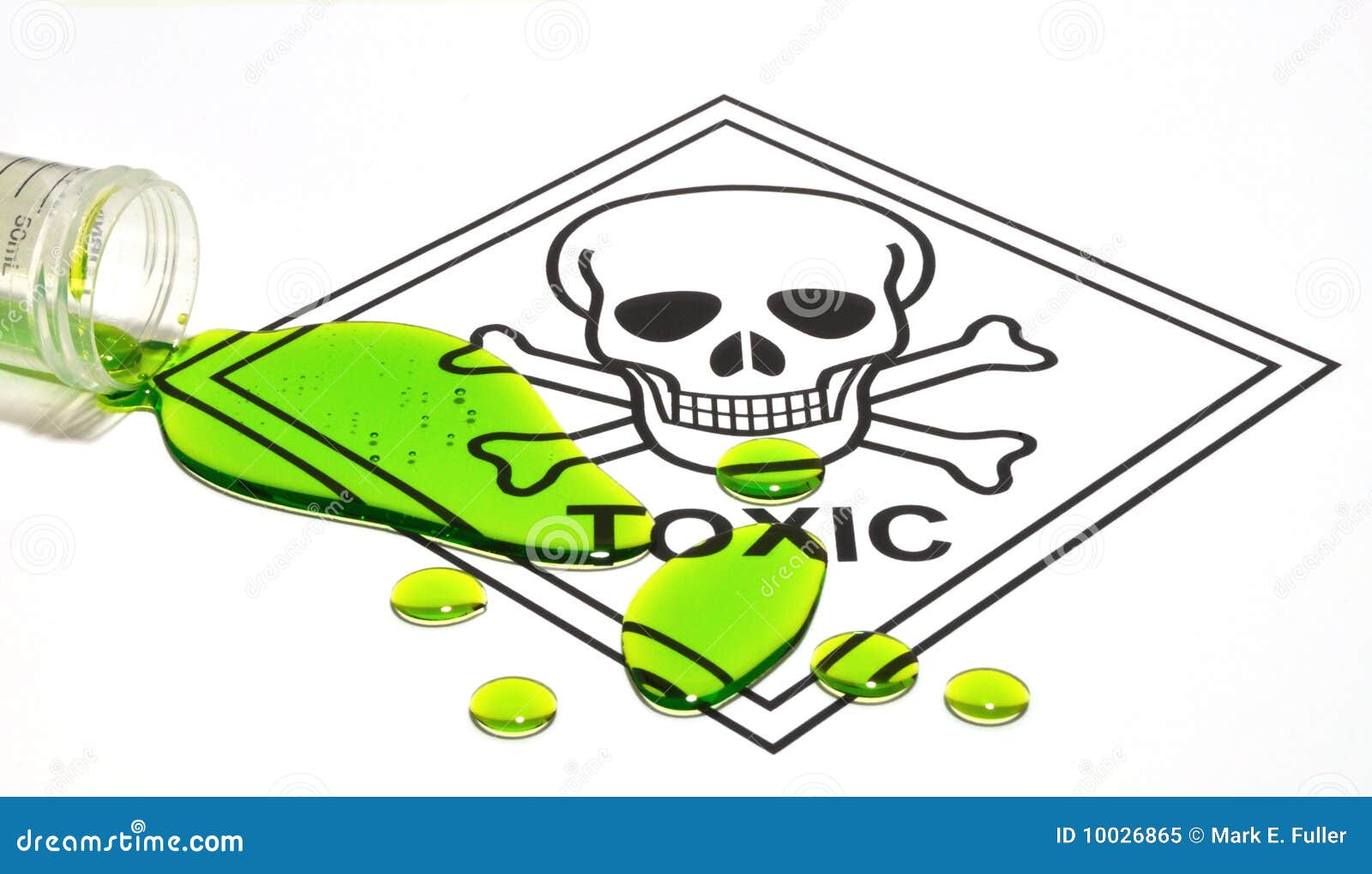 Signe et flaque toxiques image stock. Image du perte - 10026865